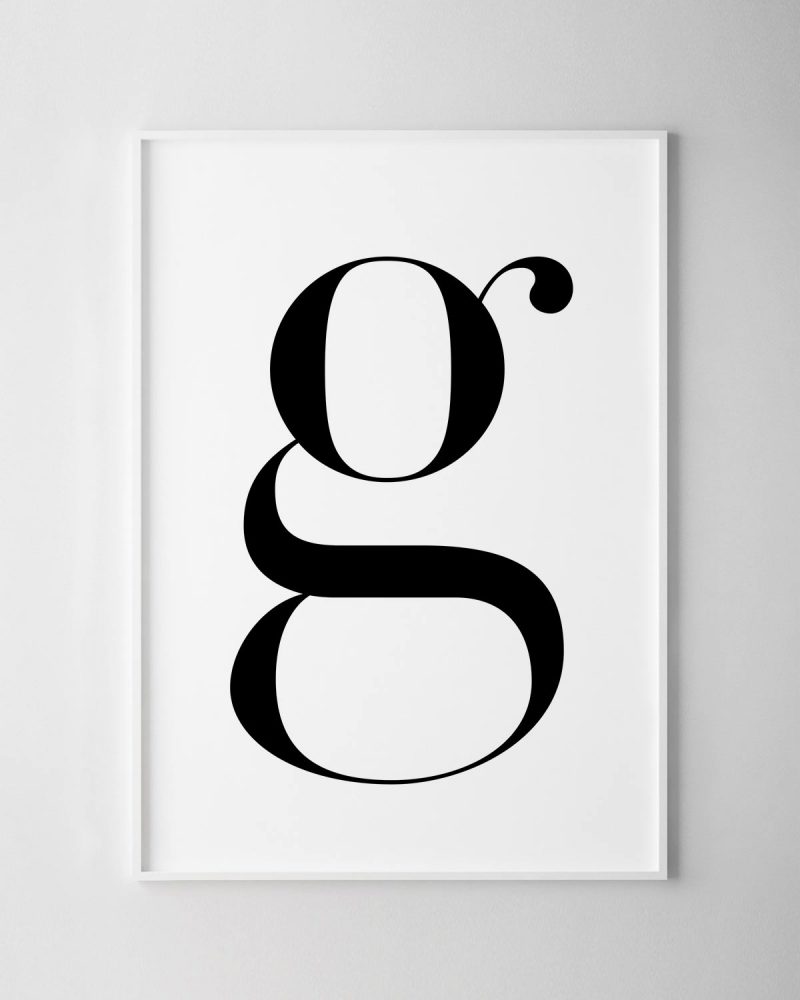 Letter G Print – White - Chelsea Chelsea