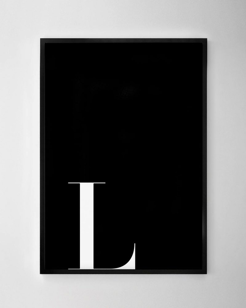 Letter L Print – Black - Chelsea Chelsea