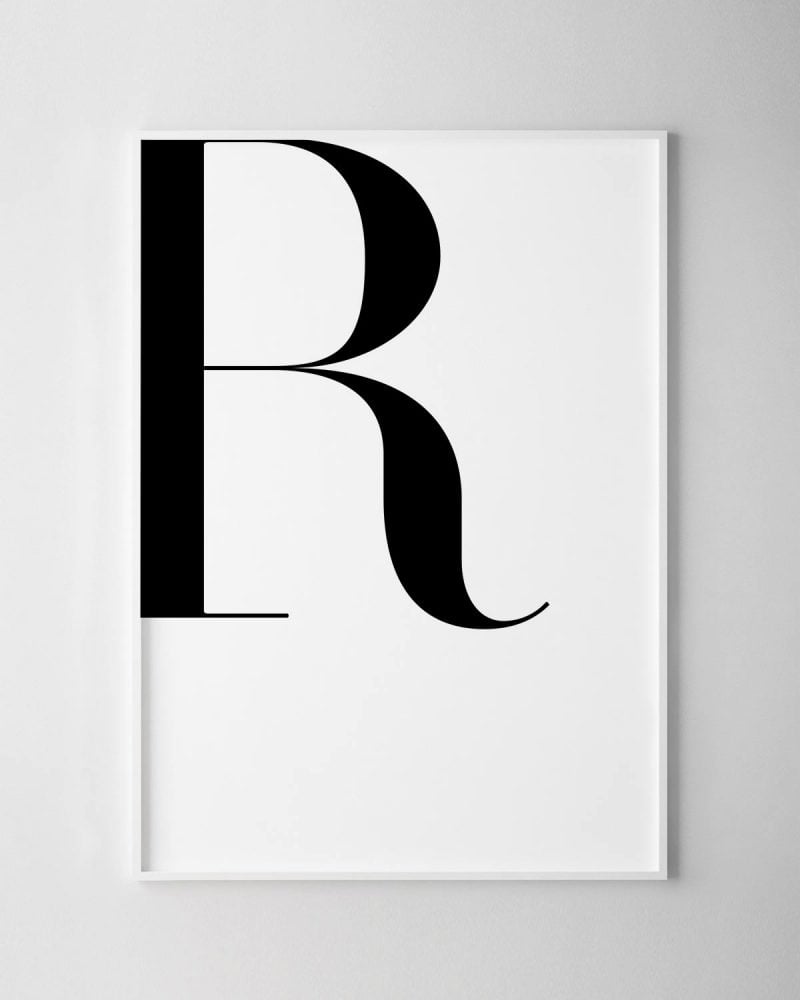 Letter R Print – White - Chelsea Chelsea