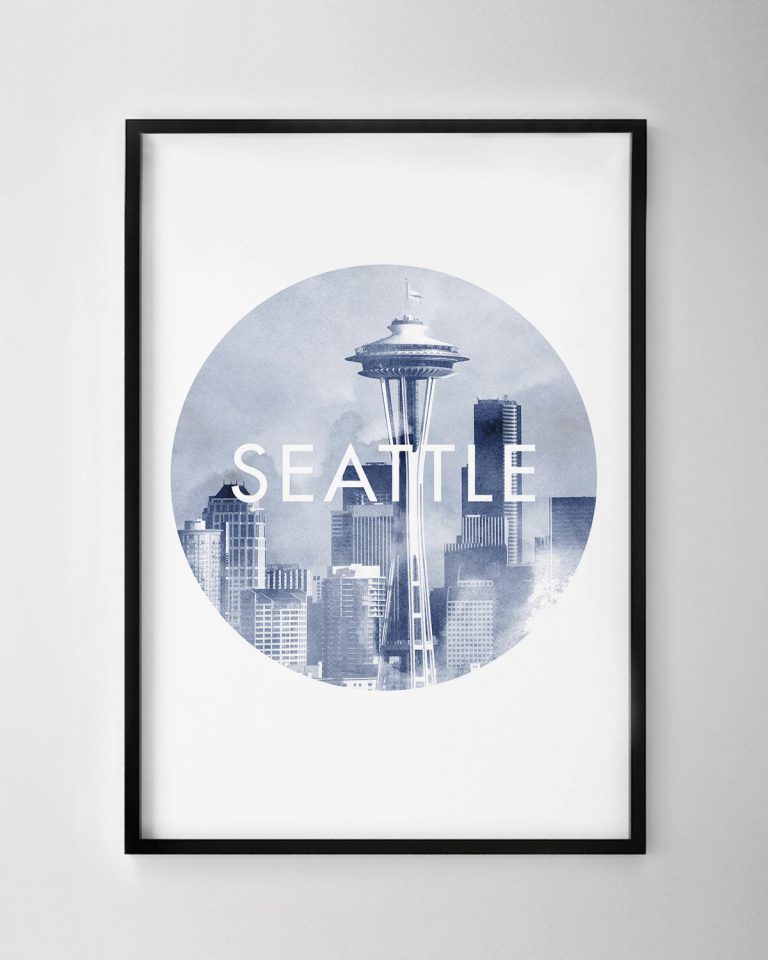 Seattle Watercolour Print • Chelsea Chelsea