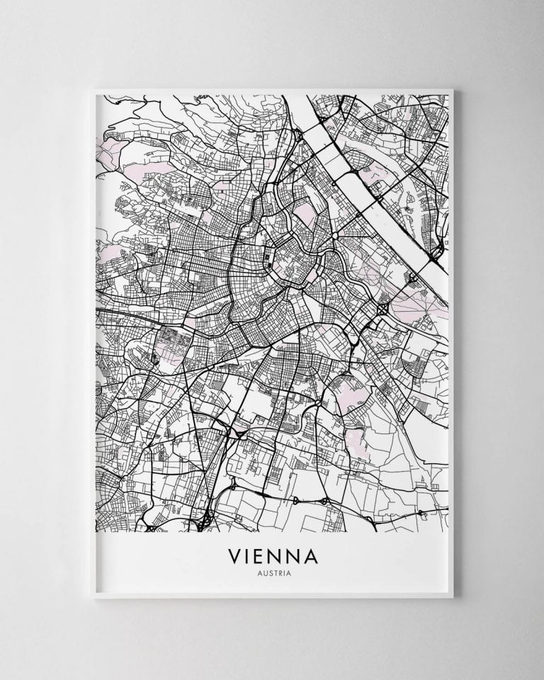 Vienna Map Print • Wall Art Print • Chelsea Chelsea