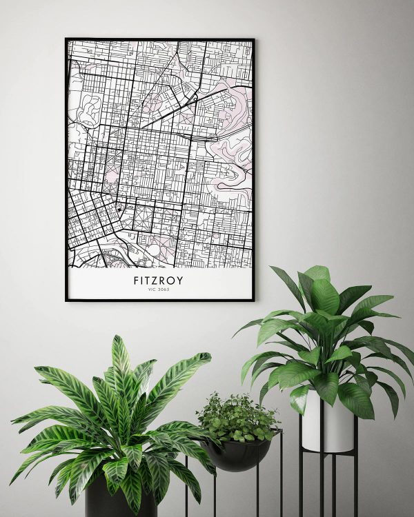 Melbourne – Fitzroy Map Print - Chelsea Chelsea