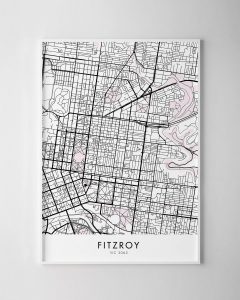 Melbourne – Fitzroy Map Print - Chelsea Chelsea
