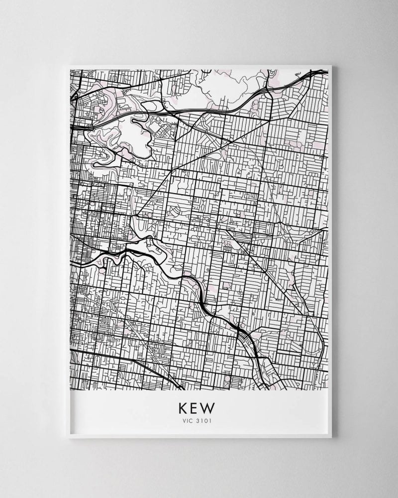 Melbourne – Kew Map Print (A4 Size) - Chelsea Chelsea