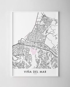 Viña del Mar Map Print (A3 Size) - Chelsea Chelsea
