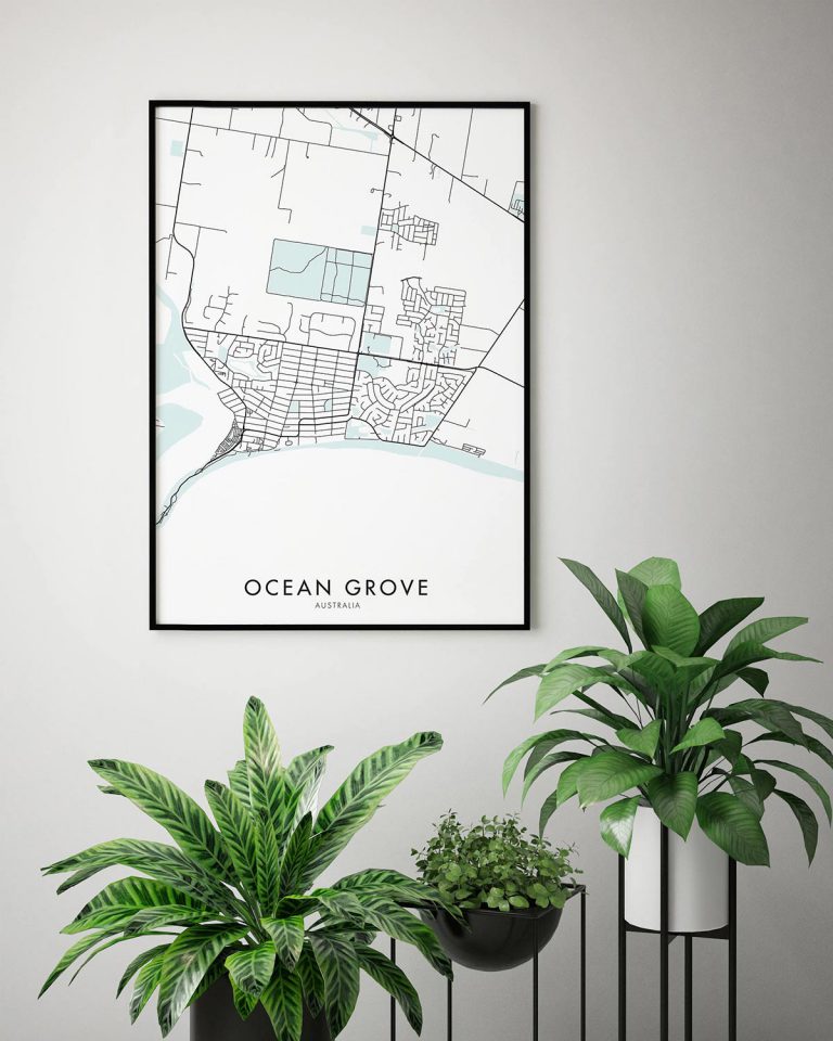 Ocean Grove Map Print • Wall Art Print • Chelsea Chelsea
