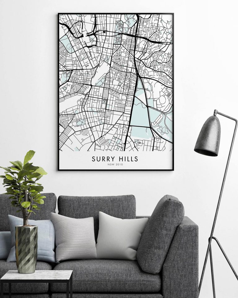 Sydney – Surry Hills Map Print - Chelsea Chelsea