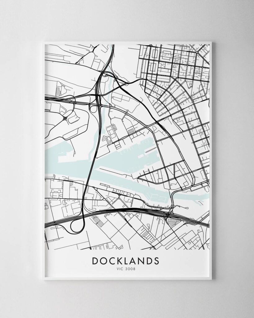 Melbourne – Docklands Map Print - Chelsea Chelsea