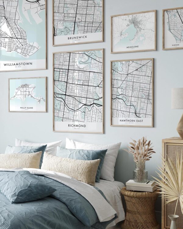 Melbourne – Brunswick Map Print • Wall Art Print • Chelsea Chelsea