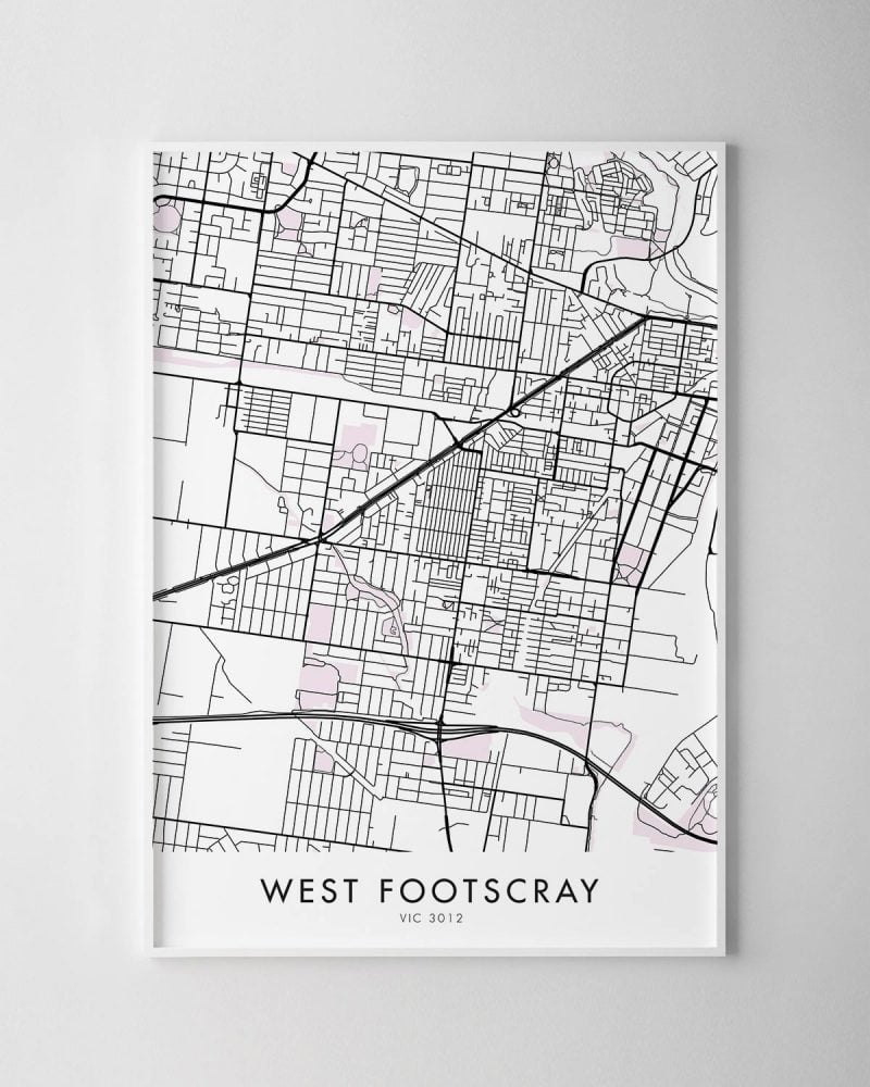 Melbourne – West Footscray Map Print - Chelsea Chelsea