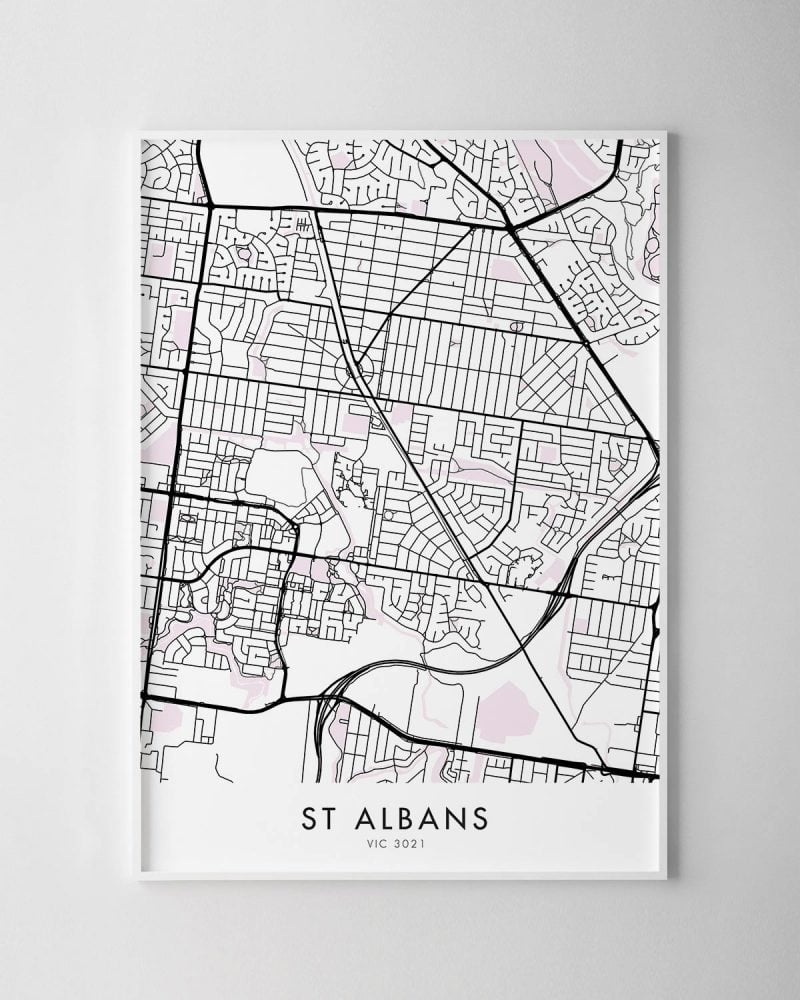 Melbourne – St Albans Map Print - Chelsea Chelsea