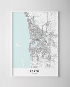 Perth Map Print - Chelsea Chelsea