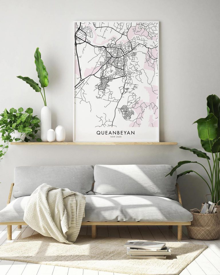 Queanbeyan Map Print • Wall Art Print • Chelsea Chelsea