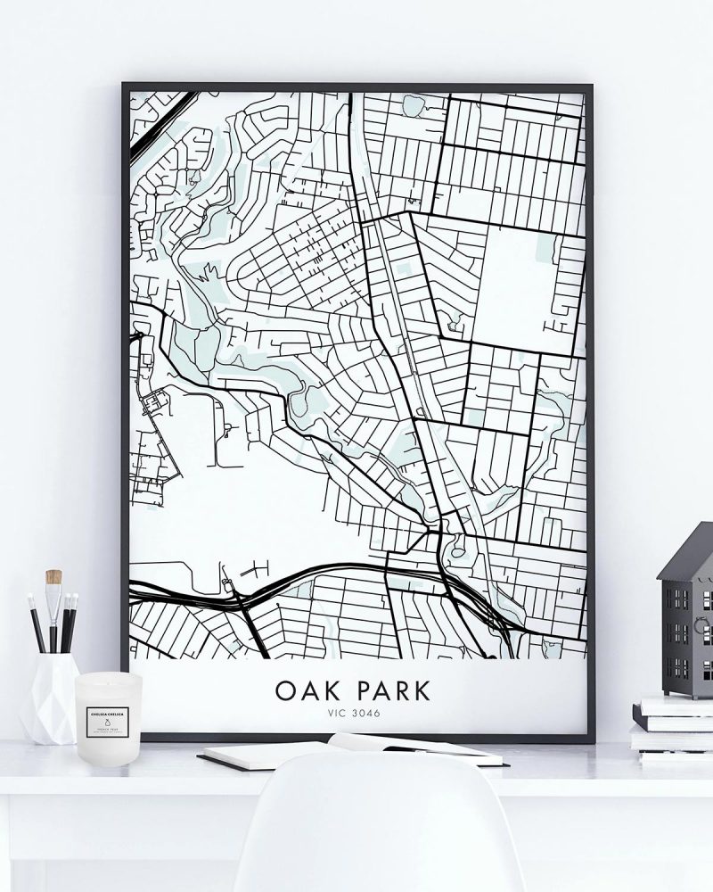 Melbourne – Oak Park Map Print - Chelsea Chelsea