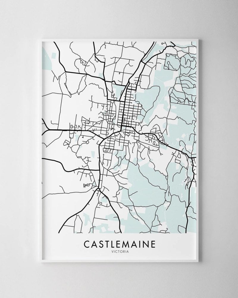 Castlemaine VIC Map Print • Wall Art Print • Chelsea Chelsea