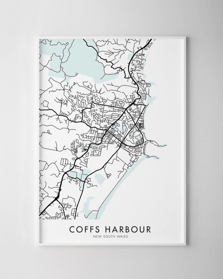 Coffs Harbour Map Print - Chelsea Chelsea