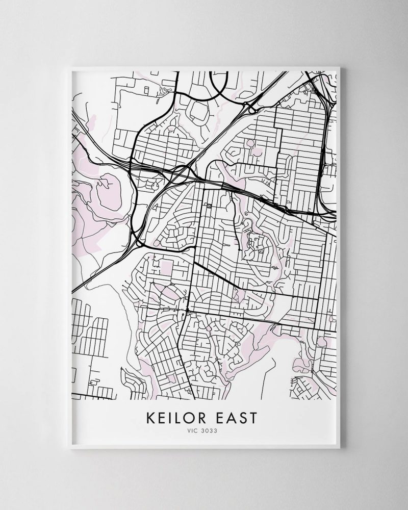 Melbourne – Keilor East Map Print • Wall Art Print • Chelsea Chelsea