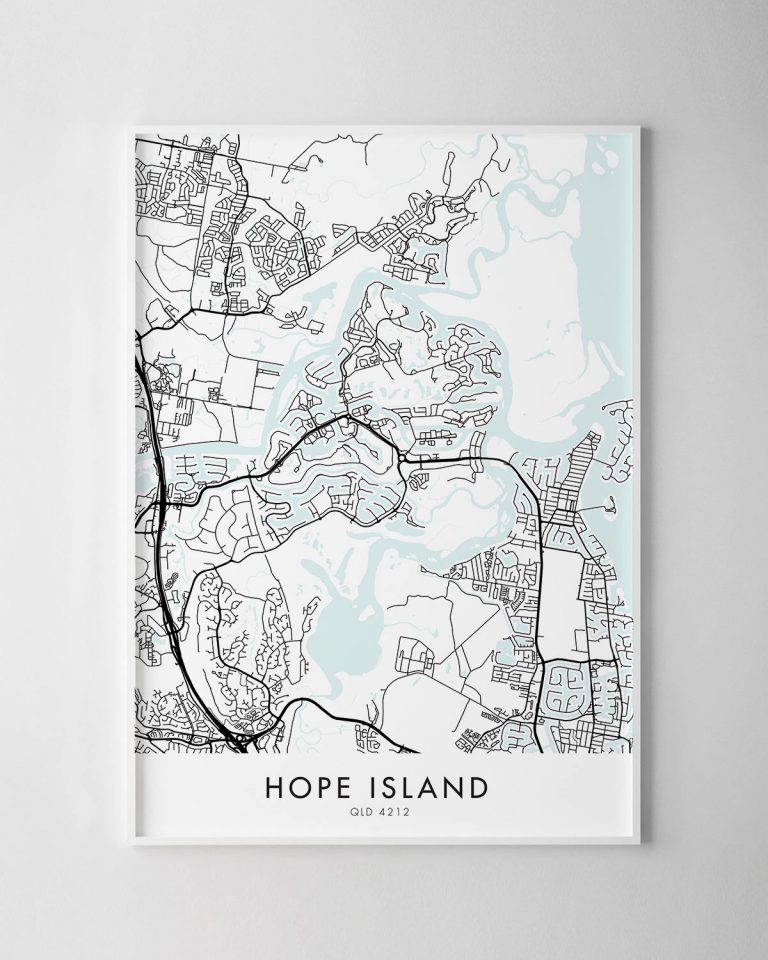 Gold Coast – Hope Island Map Print - Chelsea Chelsea