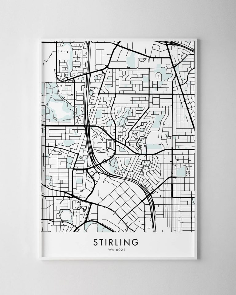 Perth – Stirling Map Print - Chelsea Chelsea
