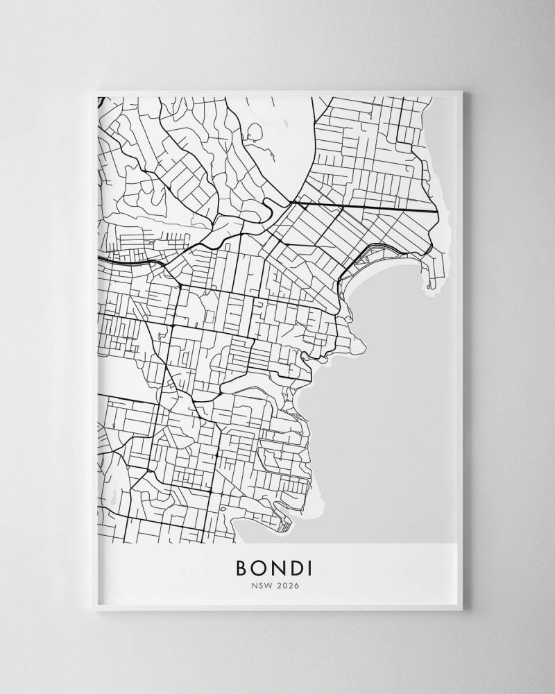 Sydney – Bondi Map Print - Chelsea Chelsea