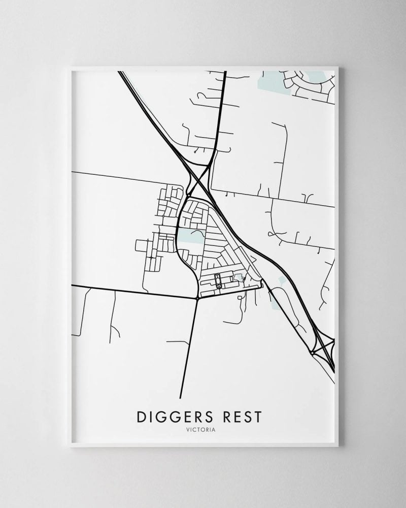Diggers Rest VIC Map Print - Chelsea Chelsea