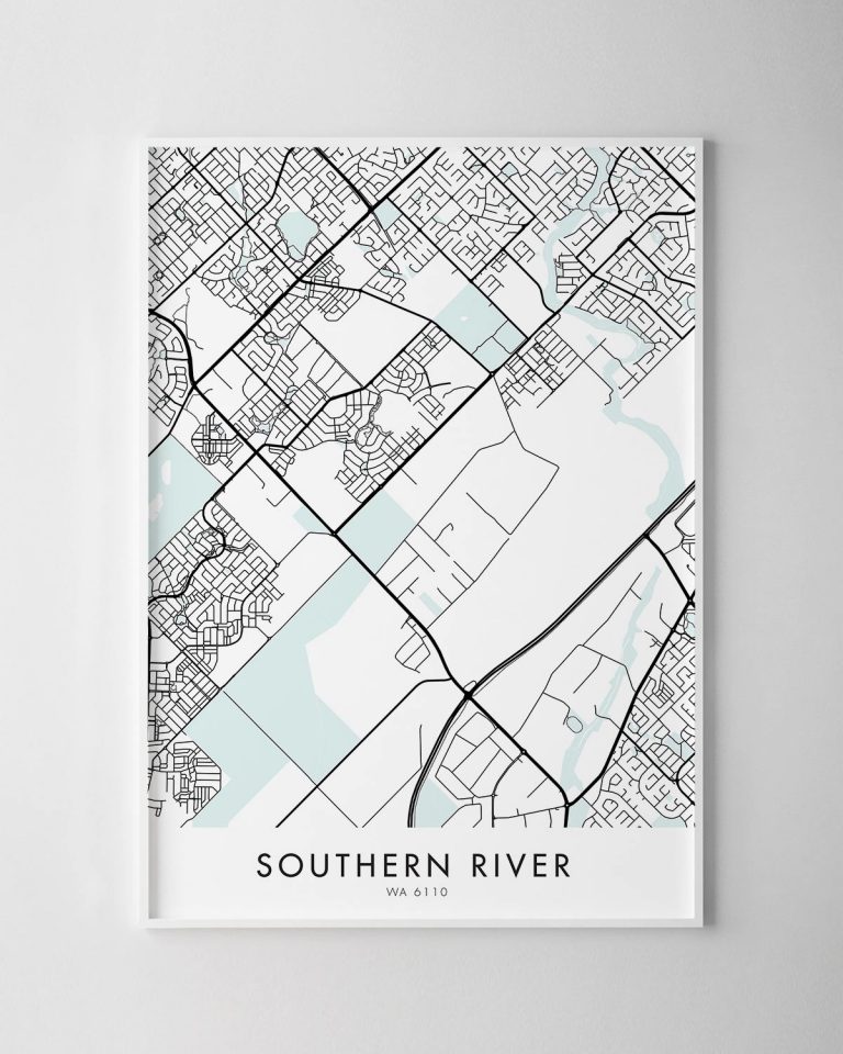 Perth – Southern River Map Print - Chelsea Chelsea