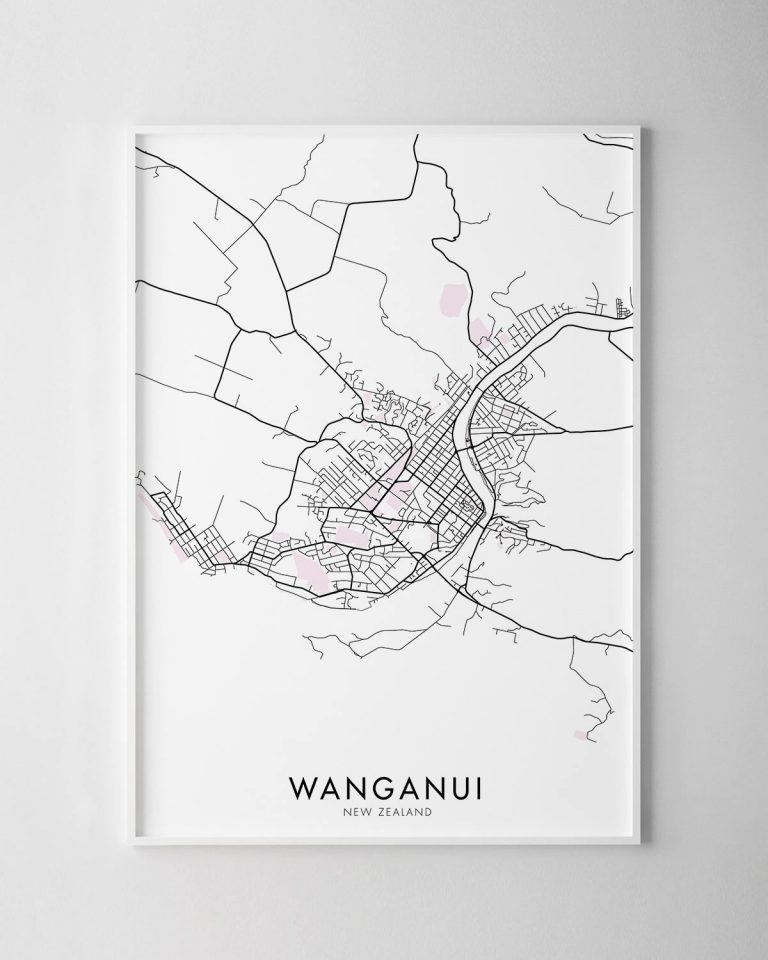 Wanganui Map Print (A4 Size) - Chelsea Chelsea