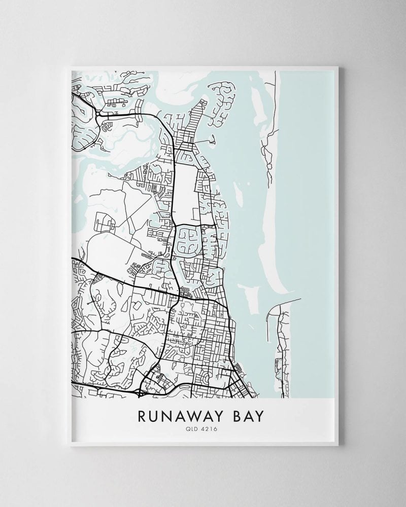 Gold Coast – Runaway Bay Map Print - Chelsea Chelsea