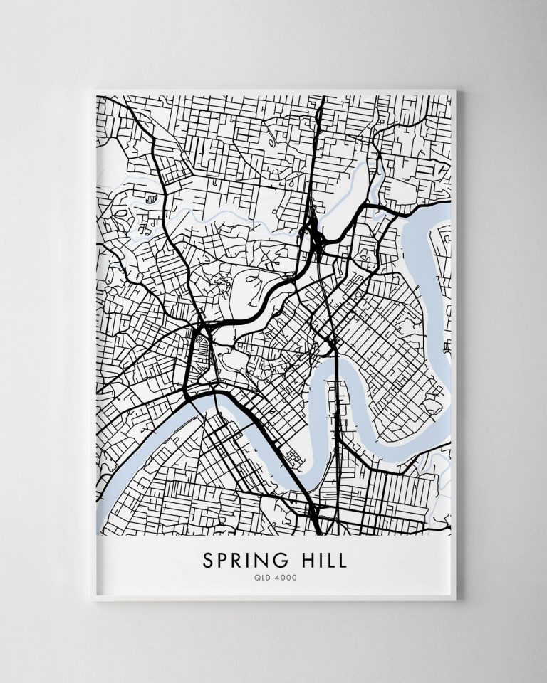 Brisbane – Spring Hill Map Print - Chelsea Chelsea