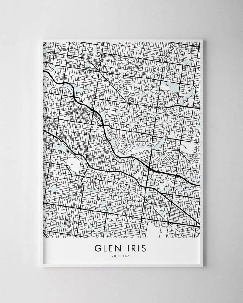 Melbourne – Glen Iris Map Print - Chelsea Chelsea