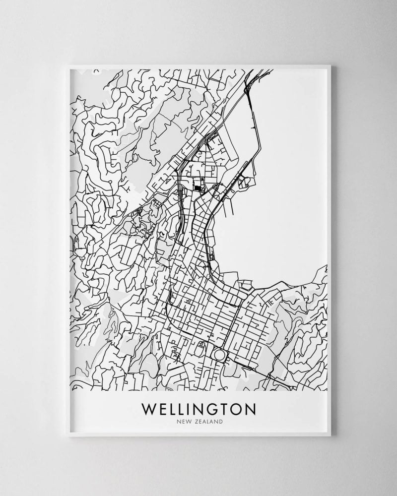 Wellington Map Print (A3 Size) - Chelsea Chelsea
