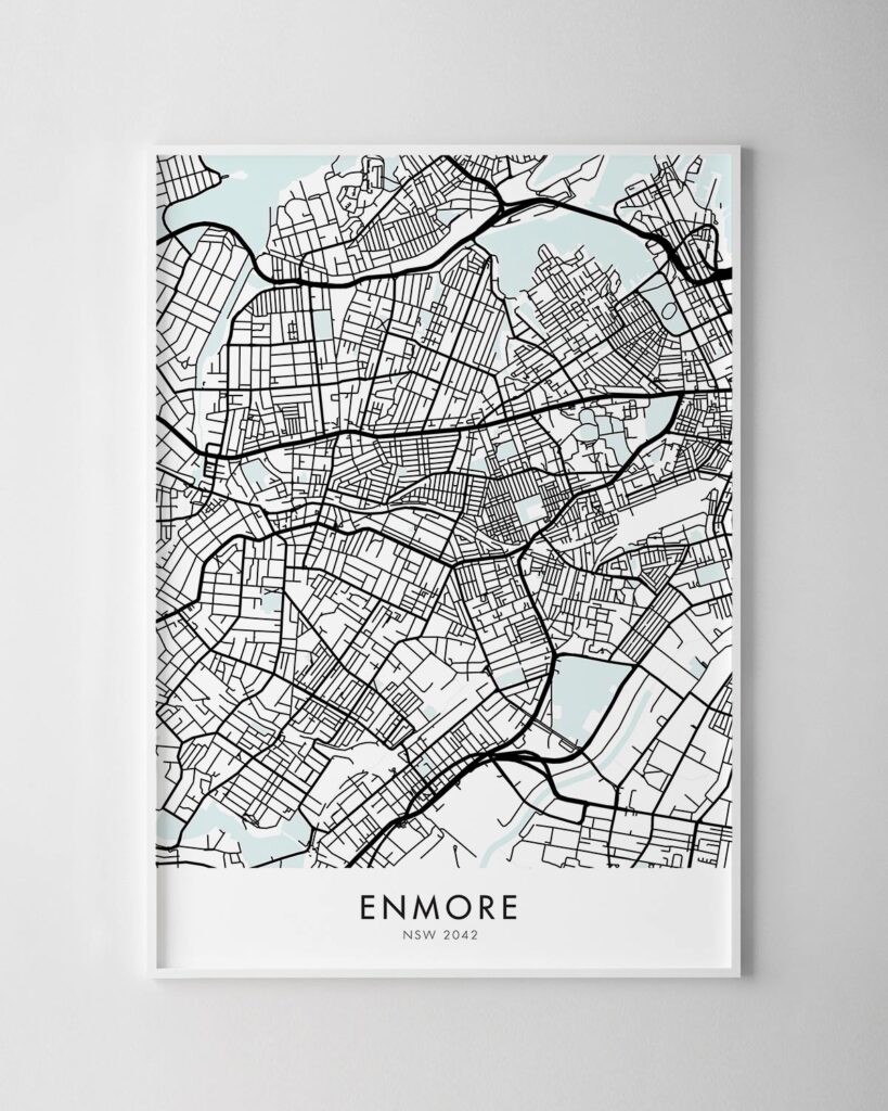 Sydney – Enmore Map Print • Wall Art Print • Chelsea Chelsea