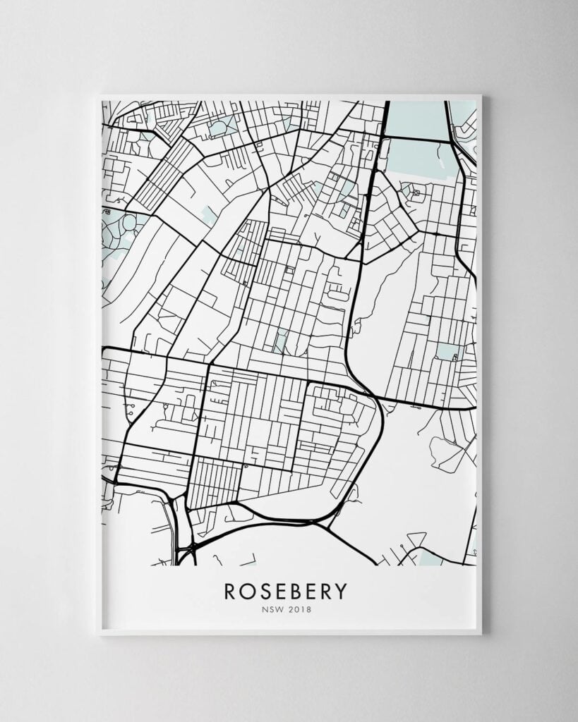 Sydney – Rosebery Map Print - Chelsea Chelsea