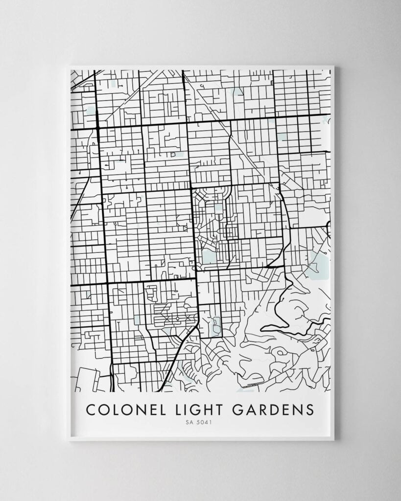 Adelaide – Colonel Light Gardens Map Print - Chelsea Chelsea
