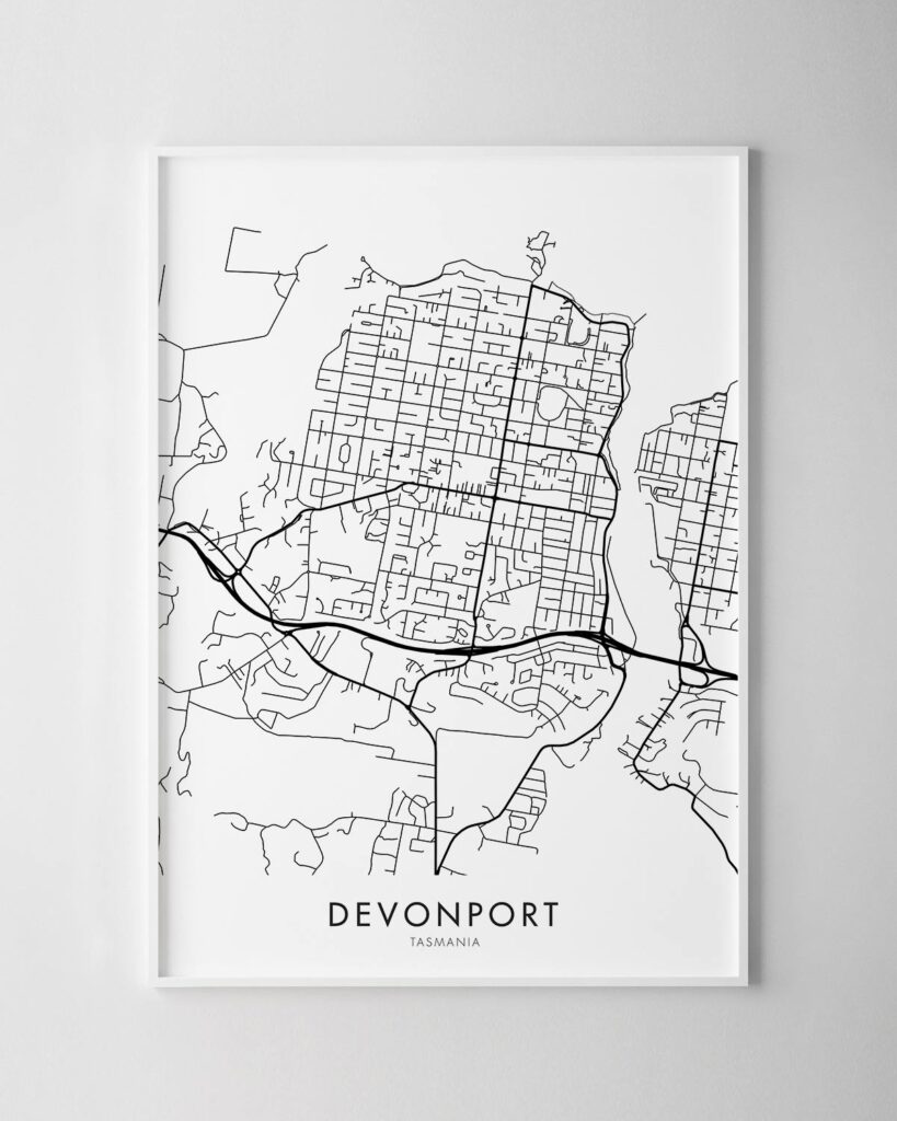 Devonport Map Print (A1 Size) - Chelsea Chelsea