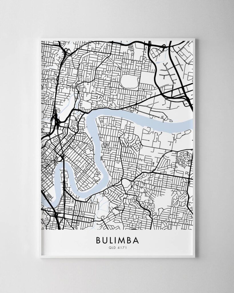Brisbane – Bulimba Map Print - Chelsea Chelsea