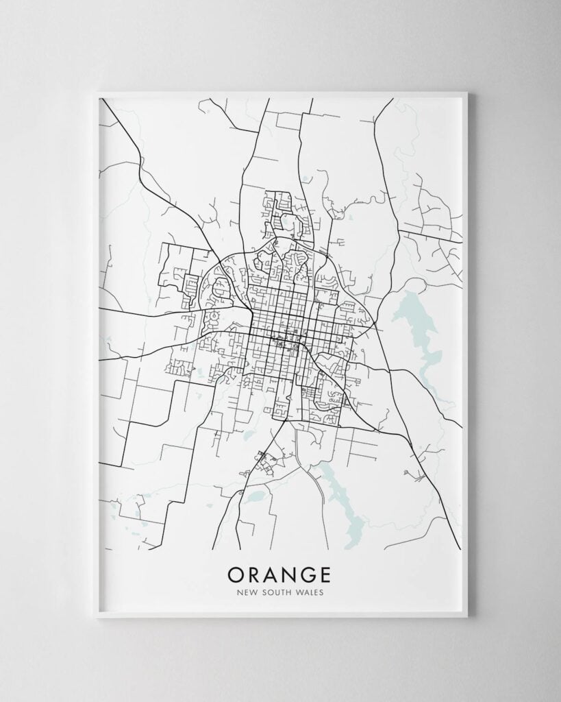 Orange NSW Map Print - Chelsea Chelsea