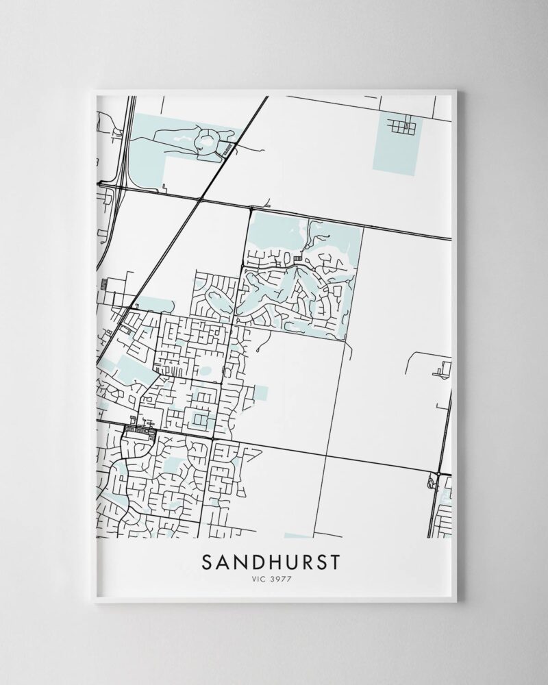 Melbourne – Sandhurst Map Print - Chelsea Chelsea