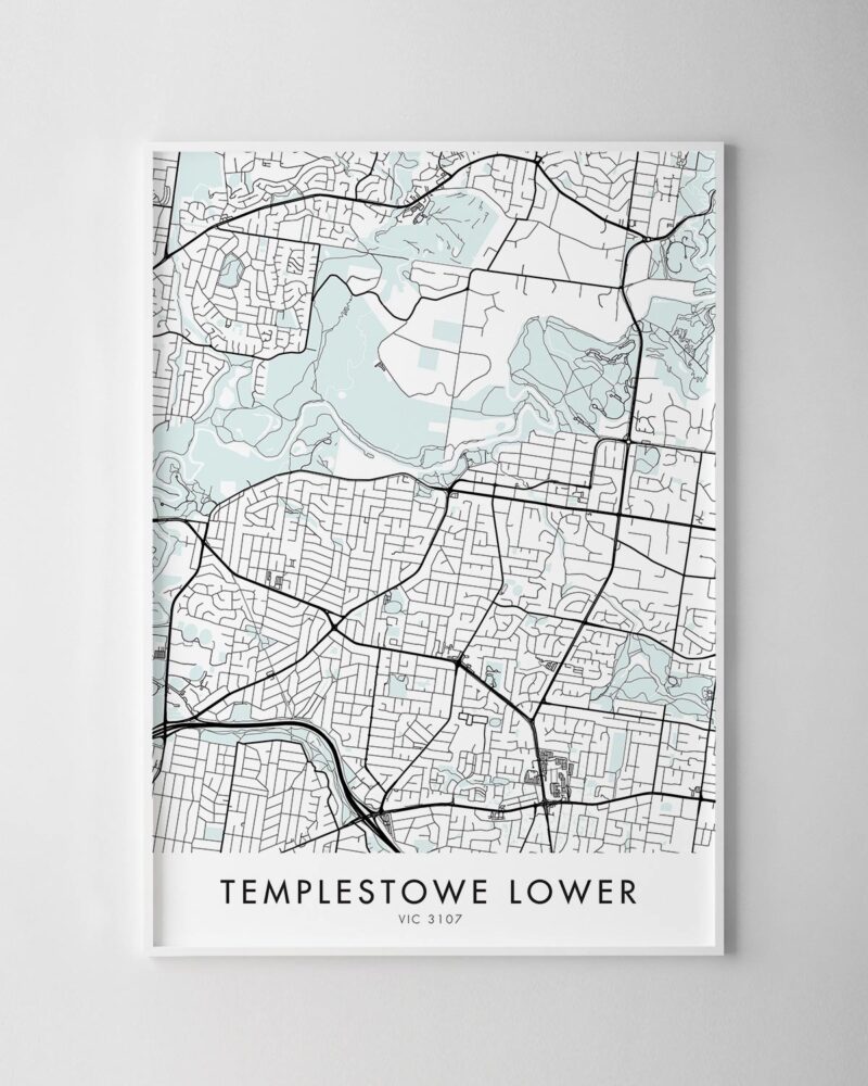 Melbourne – Templestowe Lower Map Print • Wall Art Print • Chelsea Chelsea