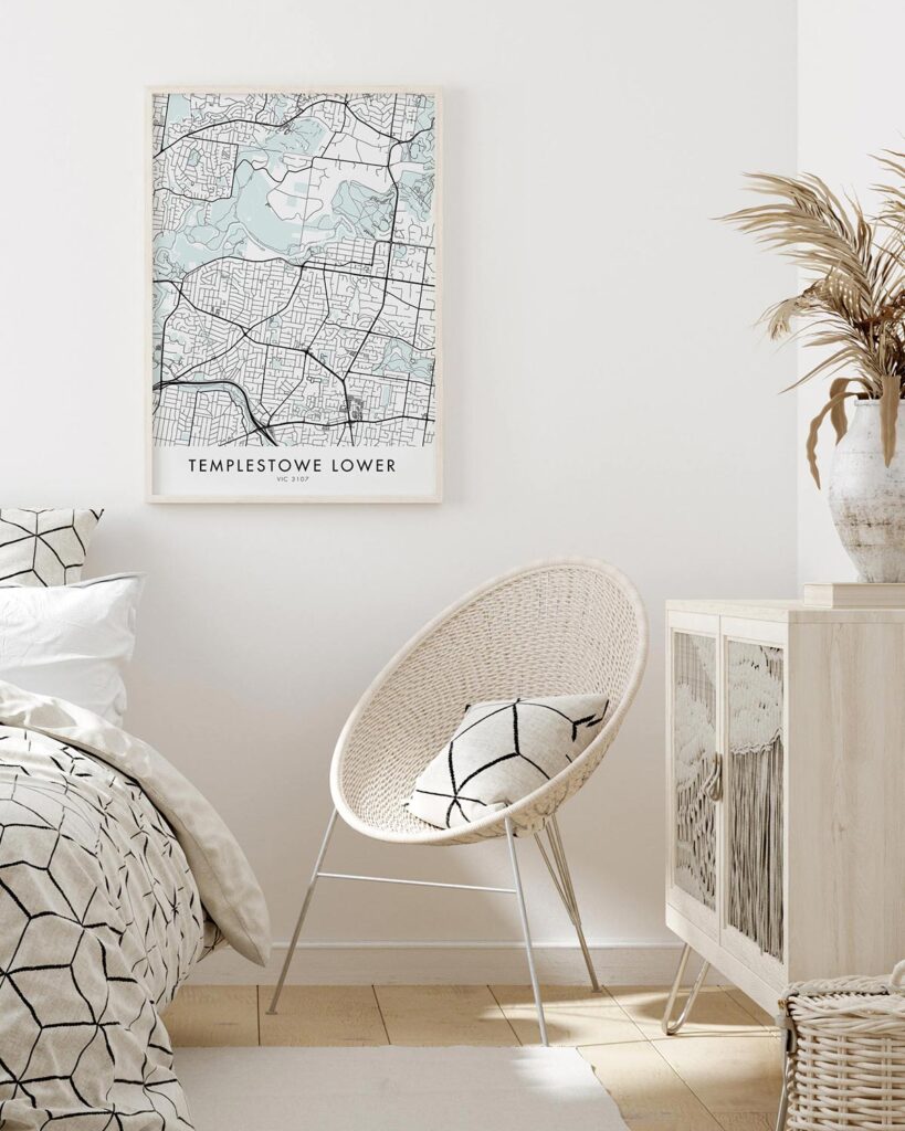Melbourne – Templestowe Lower Map Print • Wall Art Print • Chelsea Chelsea