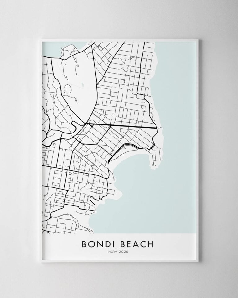 Sydney – Bondi Beach Map Print - Chelsea Chelsea