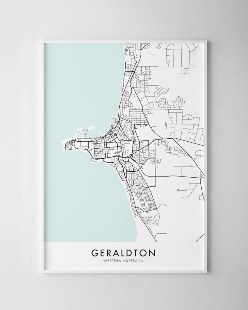 Geraldton WA Map Print - Chelsea Chelsea