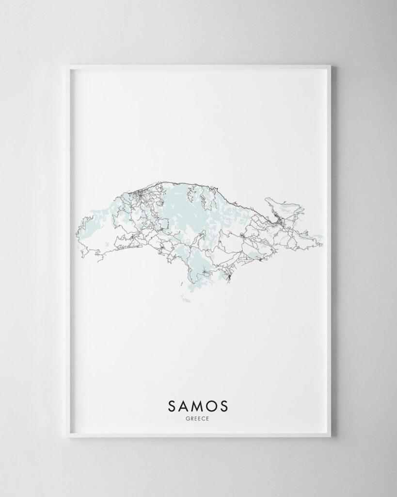 Samos Map Print - Chelsea Chelsea