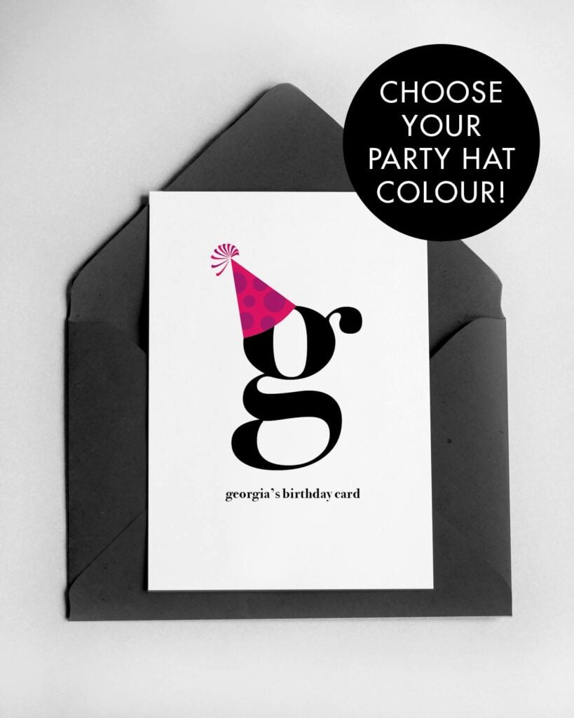 Personalised Party Hat Birthday Card - Chelsea Chelsea