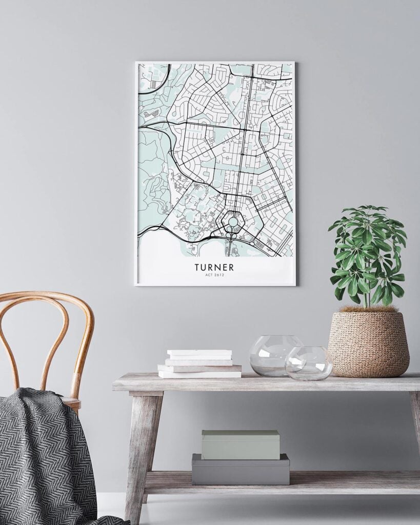 Canberra – Turner Map Print - Chelsea Chelsea