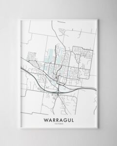 Warragul VIC Map Print • Wall Art Print • Chelsea Chelsea