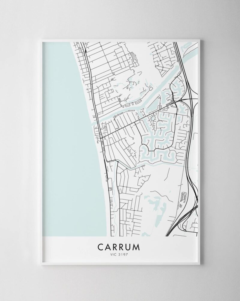 Melbourne – Carrum Map Print - Chelsea Chelsea