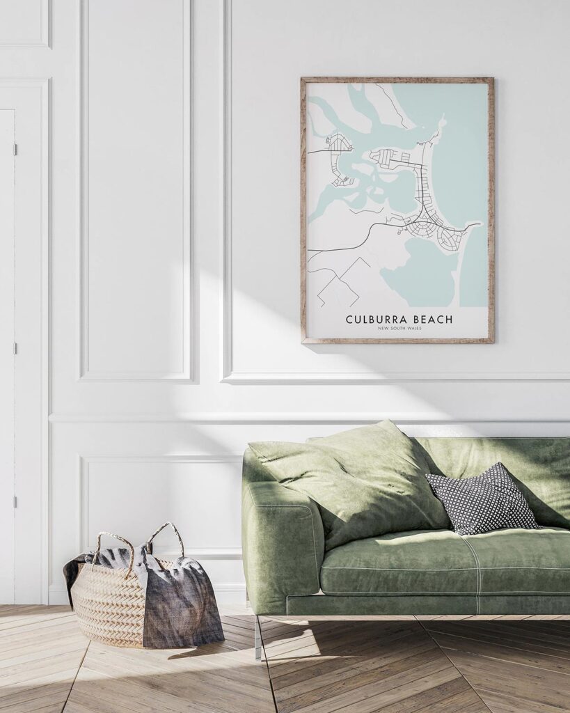 Culburra Beach Map Print - Chelsea Chelsea