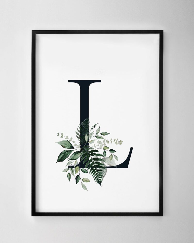Letter L Print – Botanical Dream • Wall Art Print • Chelsea Chelsea