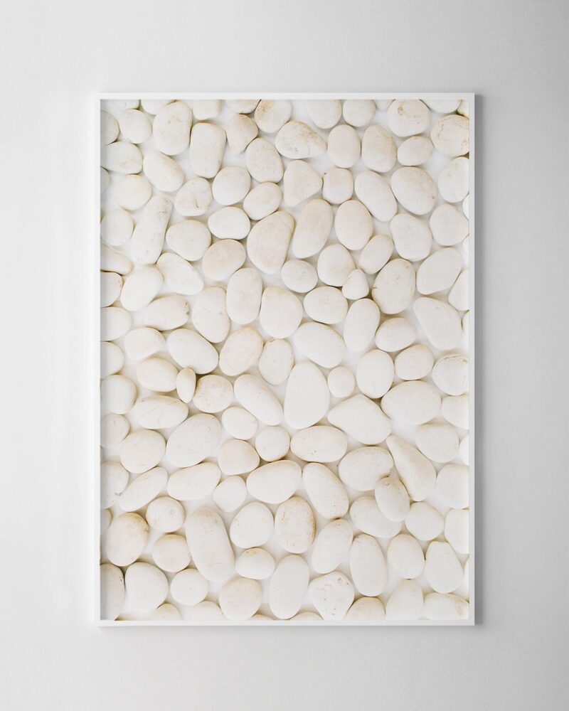 White Pebbles Print - Chelsea Chelsea